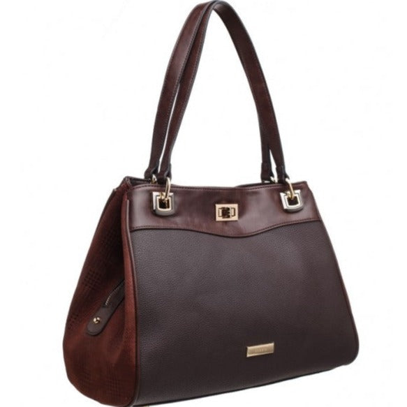 Shoulder Handbag by Bessie London BW4150 in Tan, Coffee or Black-Coffee ...